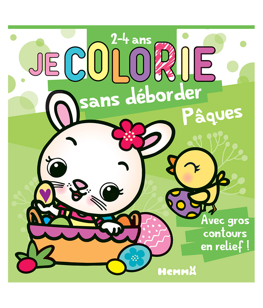Pâques, Je colorie sans déborder, Gommettes pour les petits