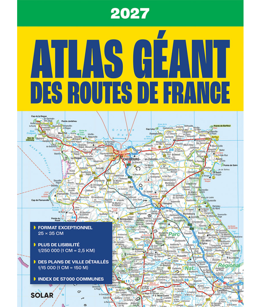 Atlas géant des routes de France 2027